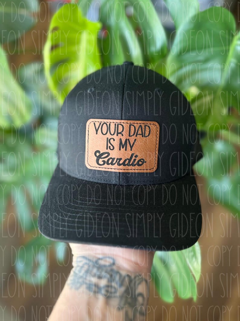 Your Dad is My Cardio Hat: Leopard Print Ponytail Trucker Hat - Etsy