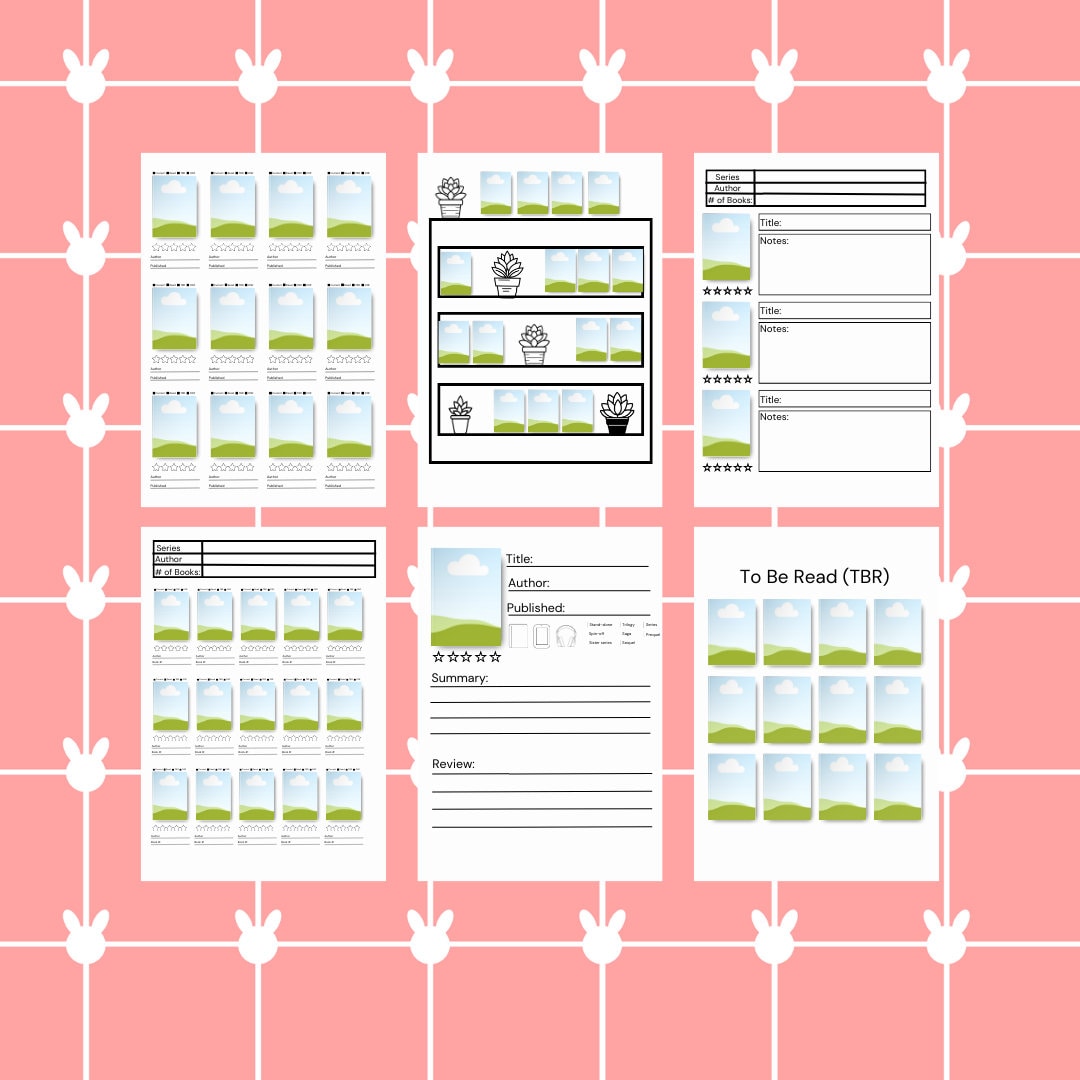 Editable Printable Reading Journal Template Bundle. Printable Book ...