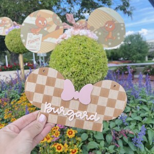 Disney Inspired Stroller Sign, Disney Inspired Mouse Ear Stoller Tag ...