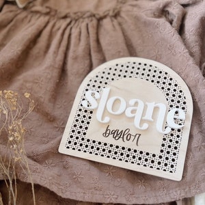 Baby Birth Announcement Sign, Boho Baby Arch Name Sign, Boho Birth ...