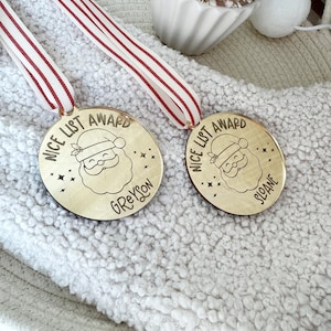 Nice List Award, Santa Approved, Nice List Medal, Certificate ...