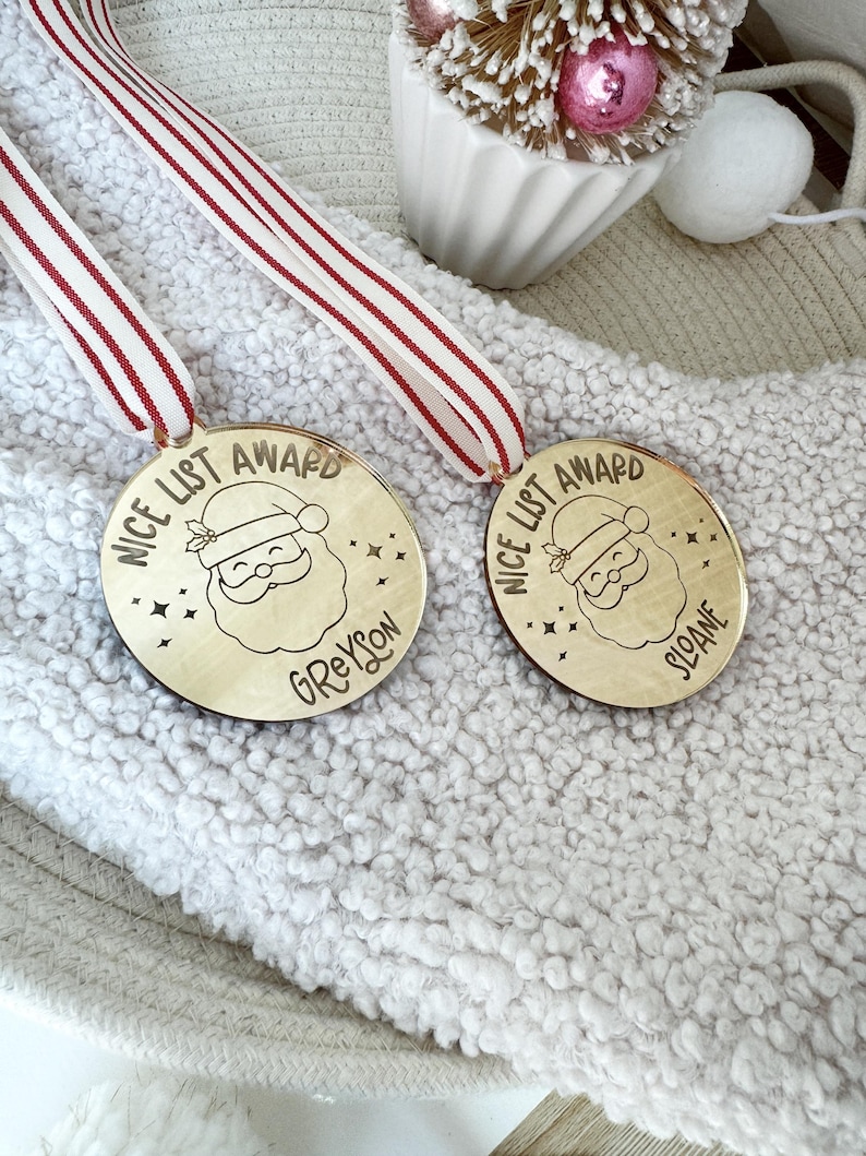Nice List Award, Santa Approved, Nice List Medal, Certificate ...