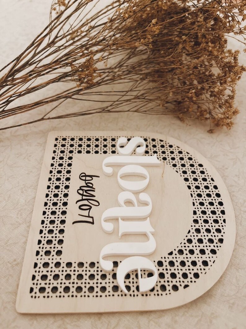 Baby Birth Announcement Sign Boho Baby Arch Name Sign Boho - Etsy