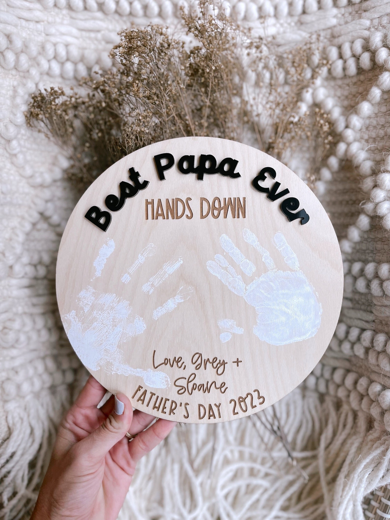 Personalized Father’s Day Gift, Father’s Day, Best Dad Hands Down, Kids ...