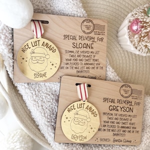 Nice List Award, Santa Approved, Nice List Medal, Certificate ...