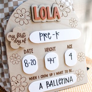 Personalized First and Last Day of School Sign, Reusable Erasable ...