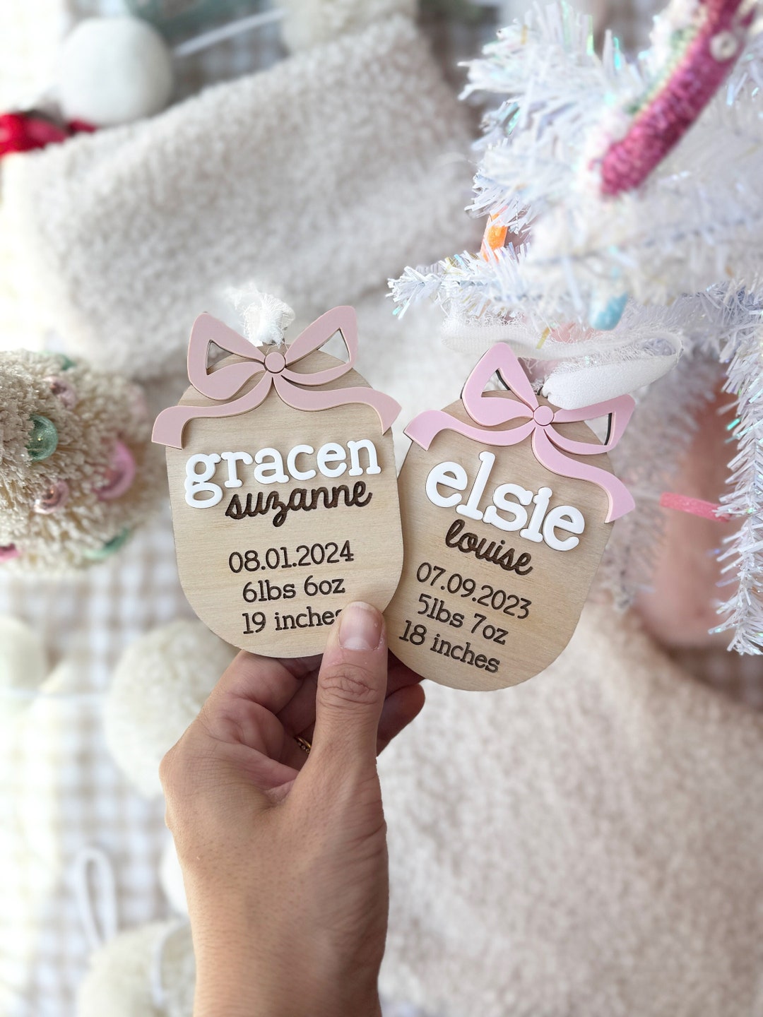 Personalized Baby First Christmas Ornament,newborn Gift, Custom Holiday ...