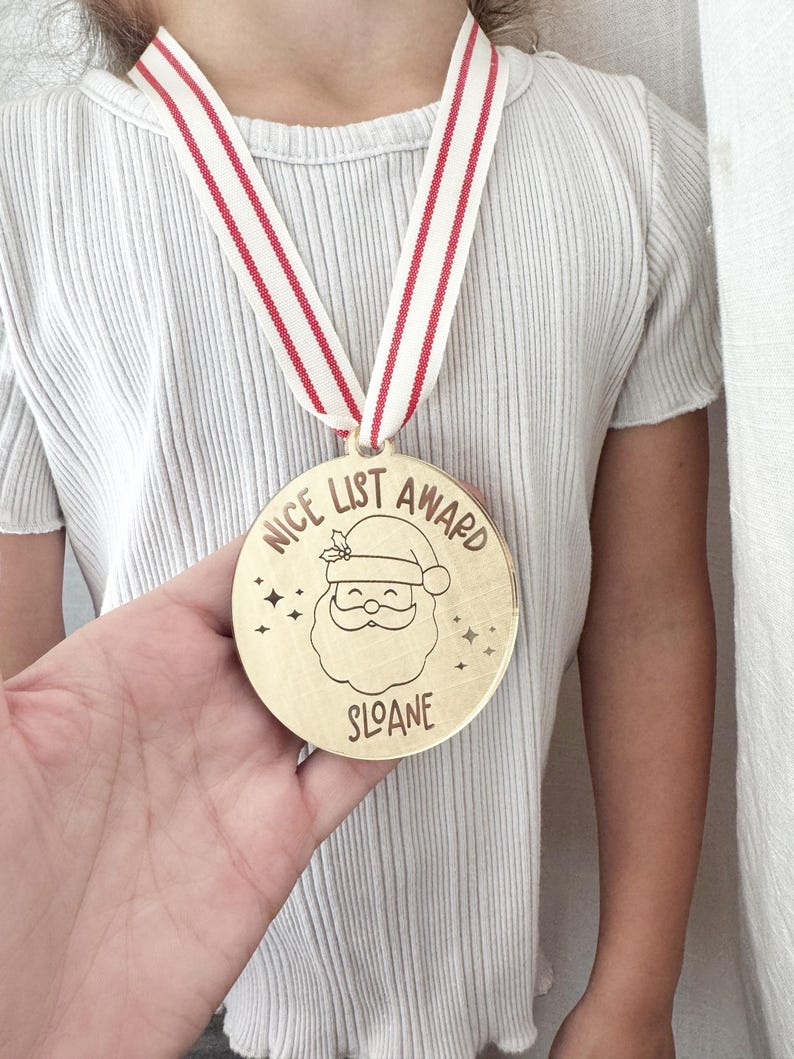 Nice List Award, Santa Approved, Nice List Medal, Certificate ...
