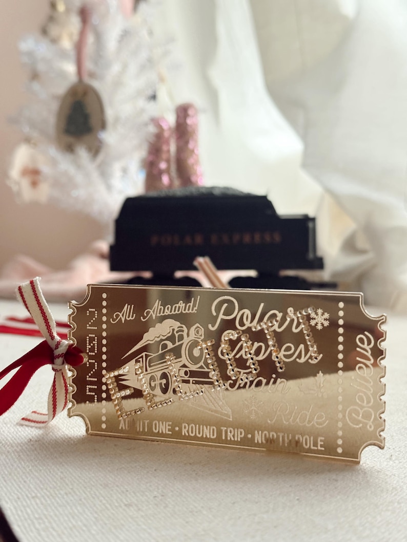 Polar Express Ticket, Train Ticket, Childs Gift Tag, Christmas Ornament ...