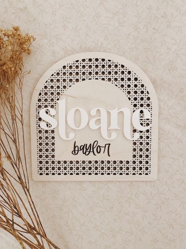 Baby Birth Announcement Sign Boho Baby Arch Name Sign Boho - Etsy