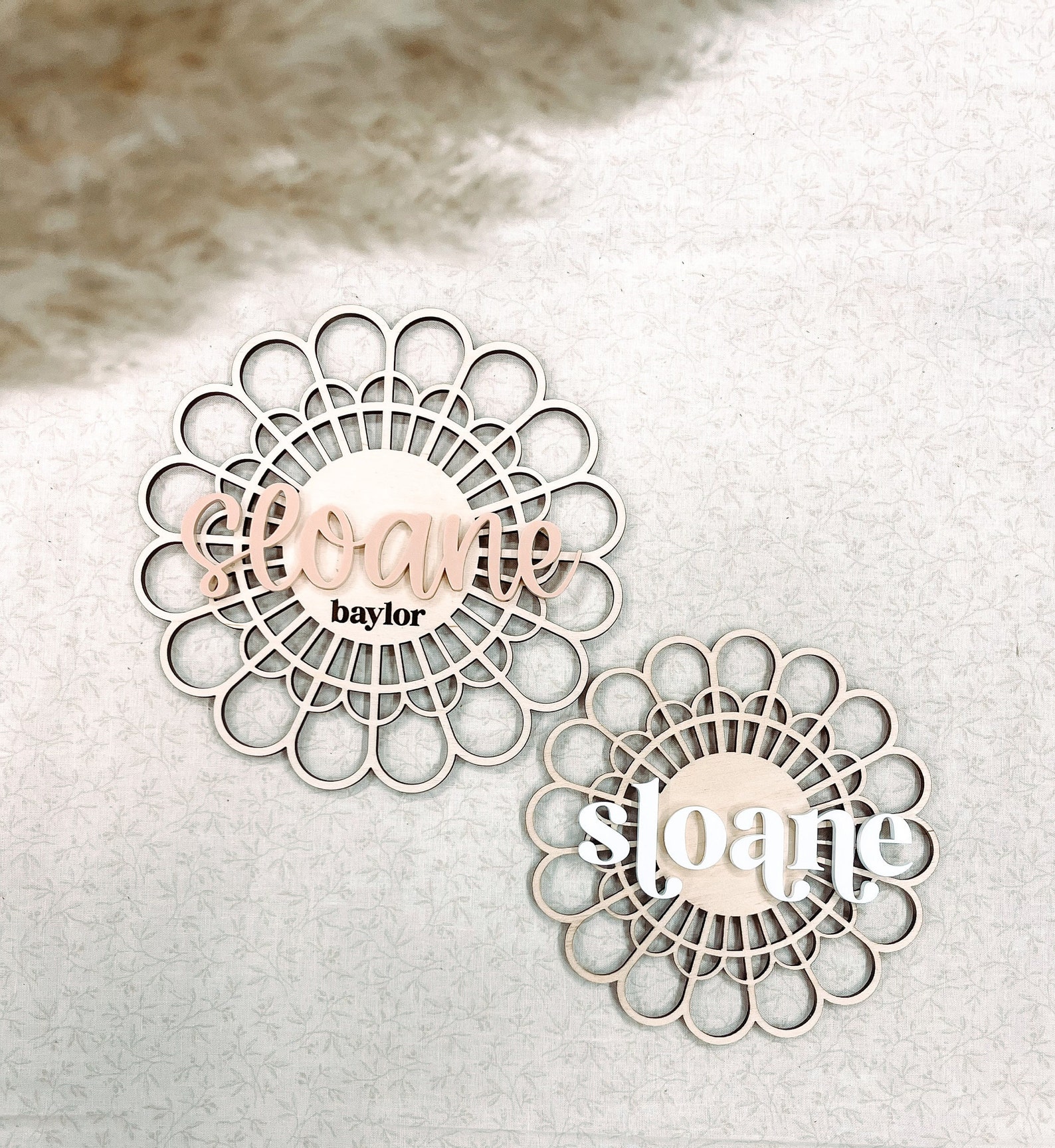 Baby Birth Announcement Sign, Boho Baby Name Sign, Nursery Decor, Boho ...