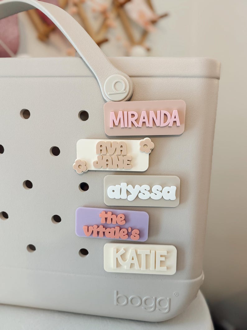 Bogg Bag Charms, Bogg Bag Name Tag, Bogg Bag Accessories, Bogg Bag Name ...