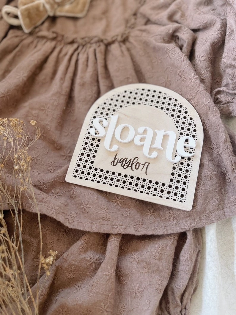 Baby Birth Announcement Sign Boho Baby Arch Name Sign Boho - Etsy