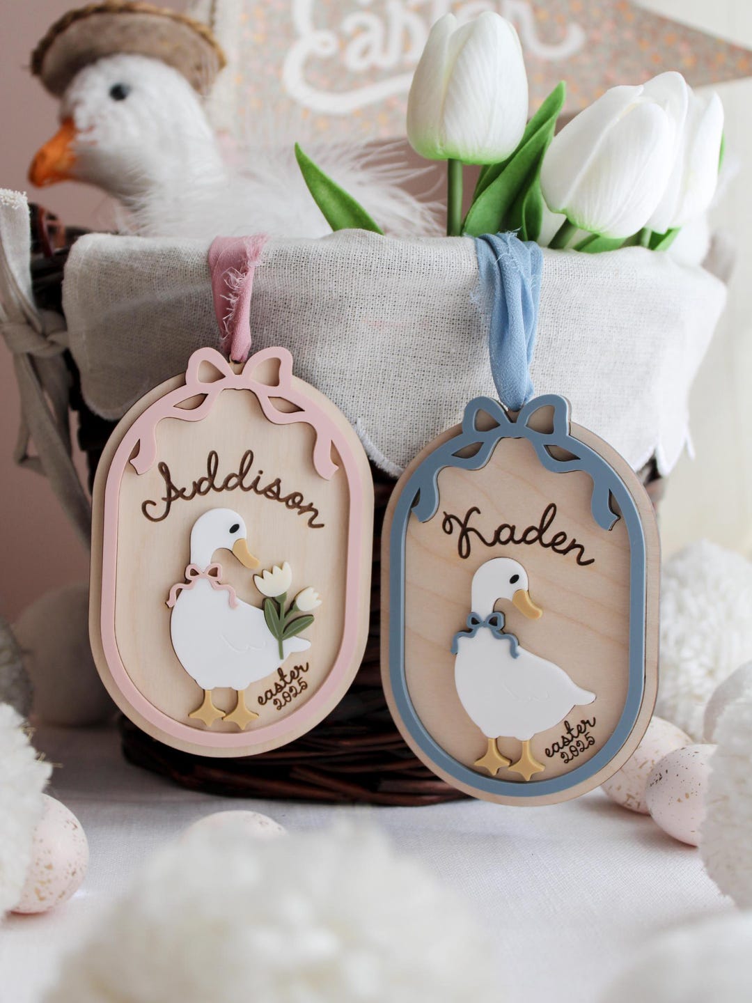 Personalized Easter Basket Tag, Easter Gift Tags, Kids Easter Basket ...