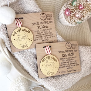 Nice List Award, Santa Approved, Nice List Medal, Certificate ...