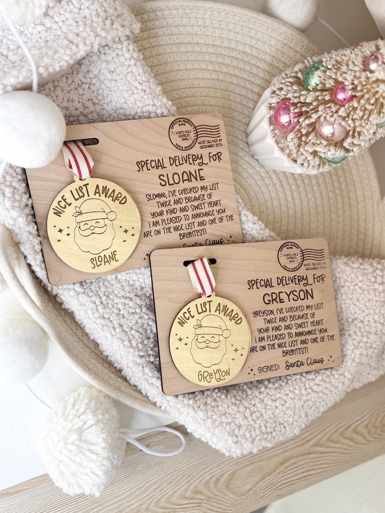 Nice List Award, Santa Approved, Nice List Medal, Certificate ...