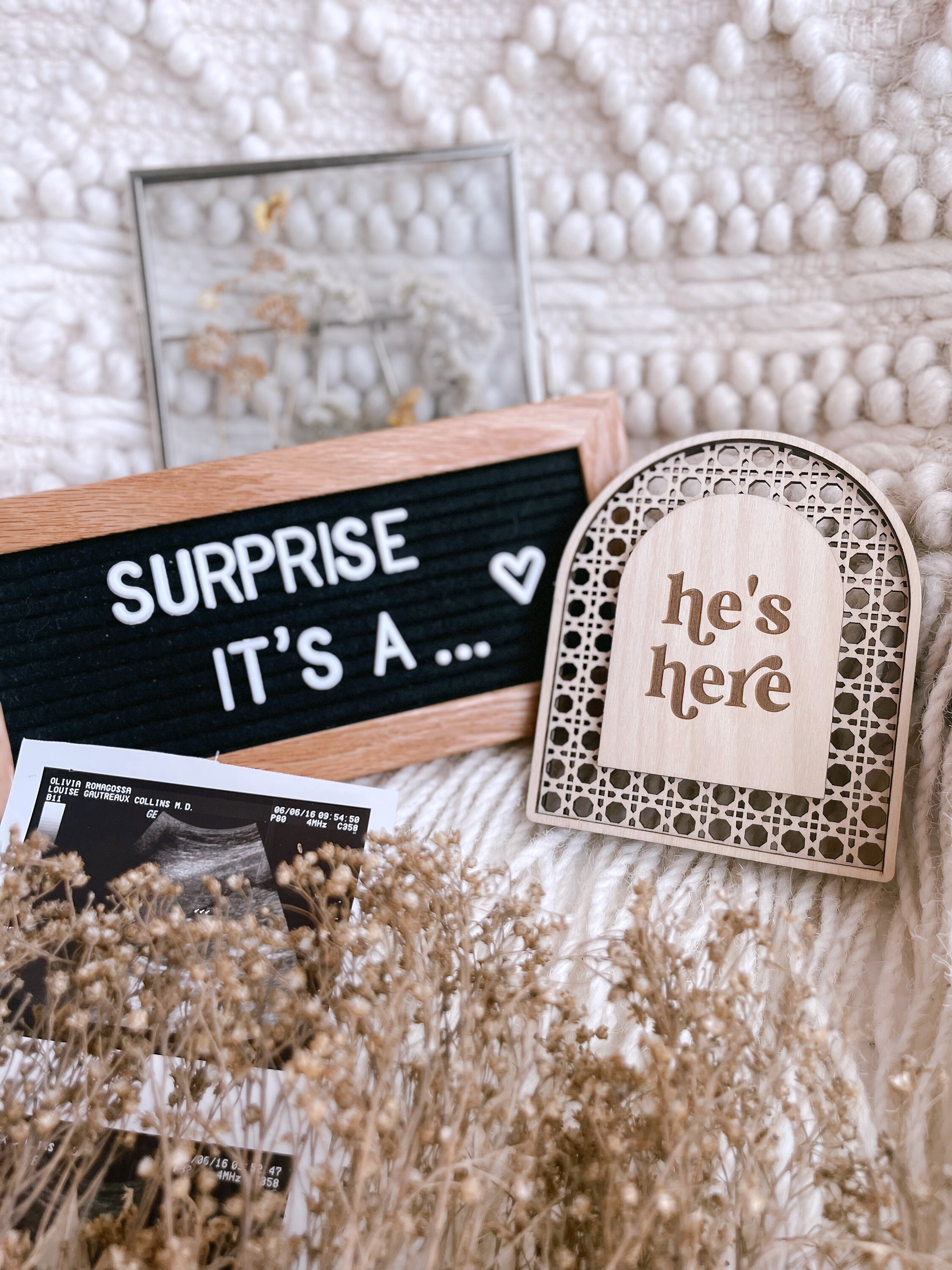 Baby Birth Announcement Sign, Gender Reveal, Gender Reveal Birth ...