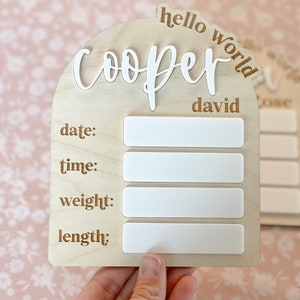 Birth Stats Sign, Baby Name Sign, Baby Birth Announcement Sign, Nursey ...
