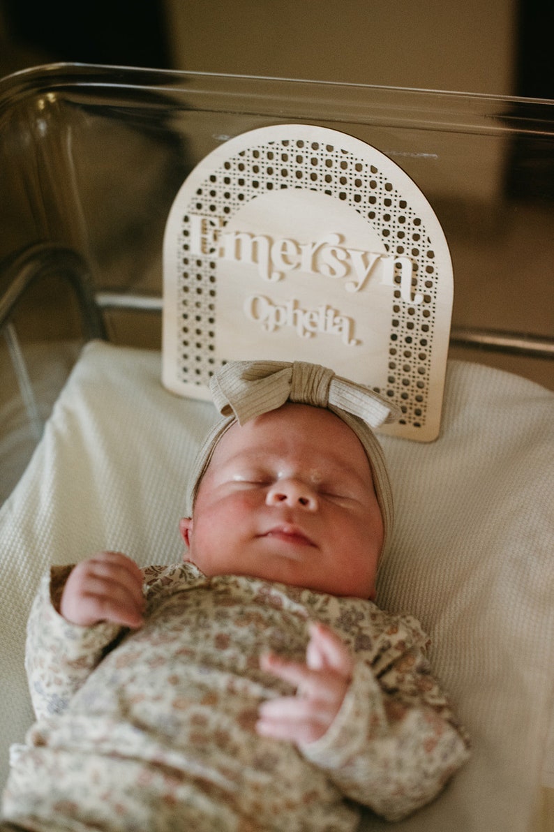 Baby Birth Announcement Sign Boho Baby Arch Name Sign Boho - Etsy
