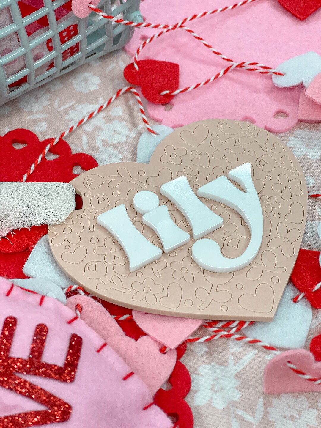 Valentines Day Tags, Valentines Basket Tag, Heart Tag, Valentine Heart ...