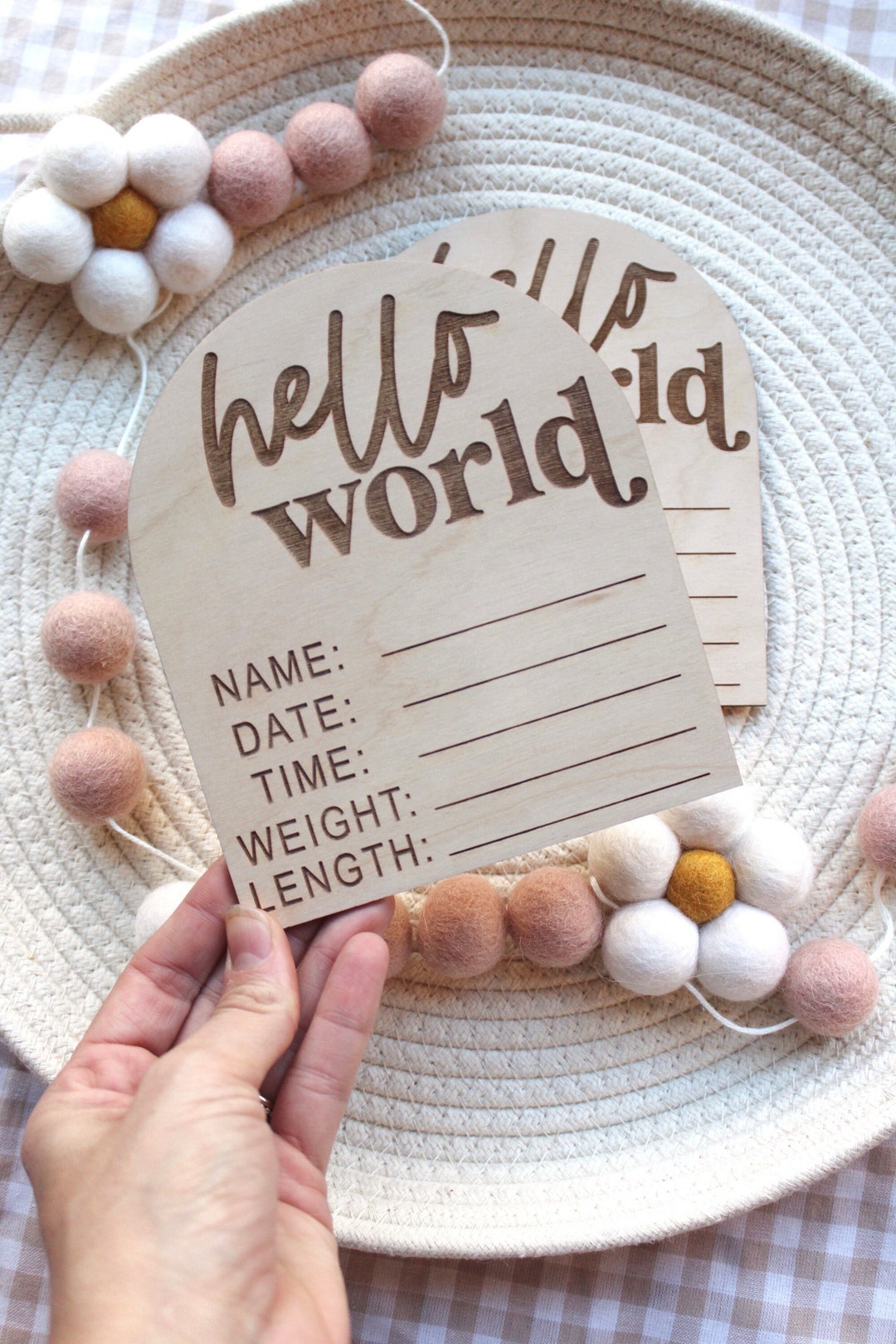Hello World Sign, Birth Stats Sign, Baby Name Announcement, Hospital ...