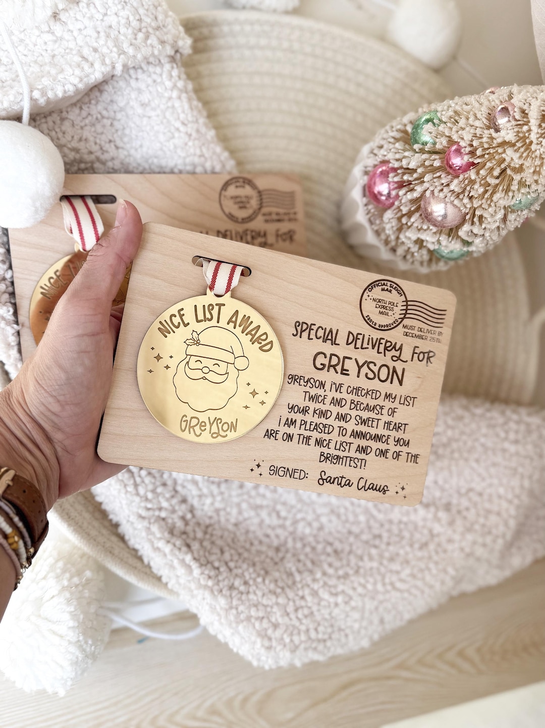 Nice List Award, Santa Approved, Nice List Medal, Certificate ...