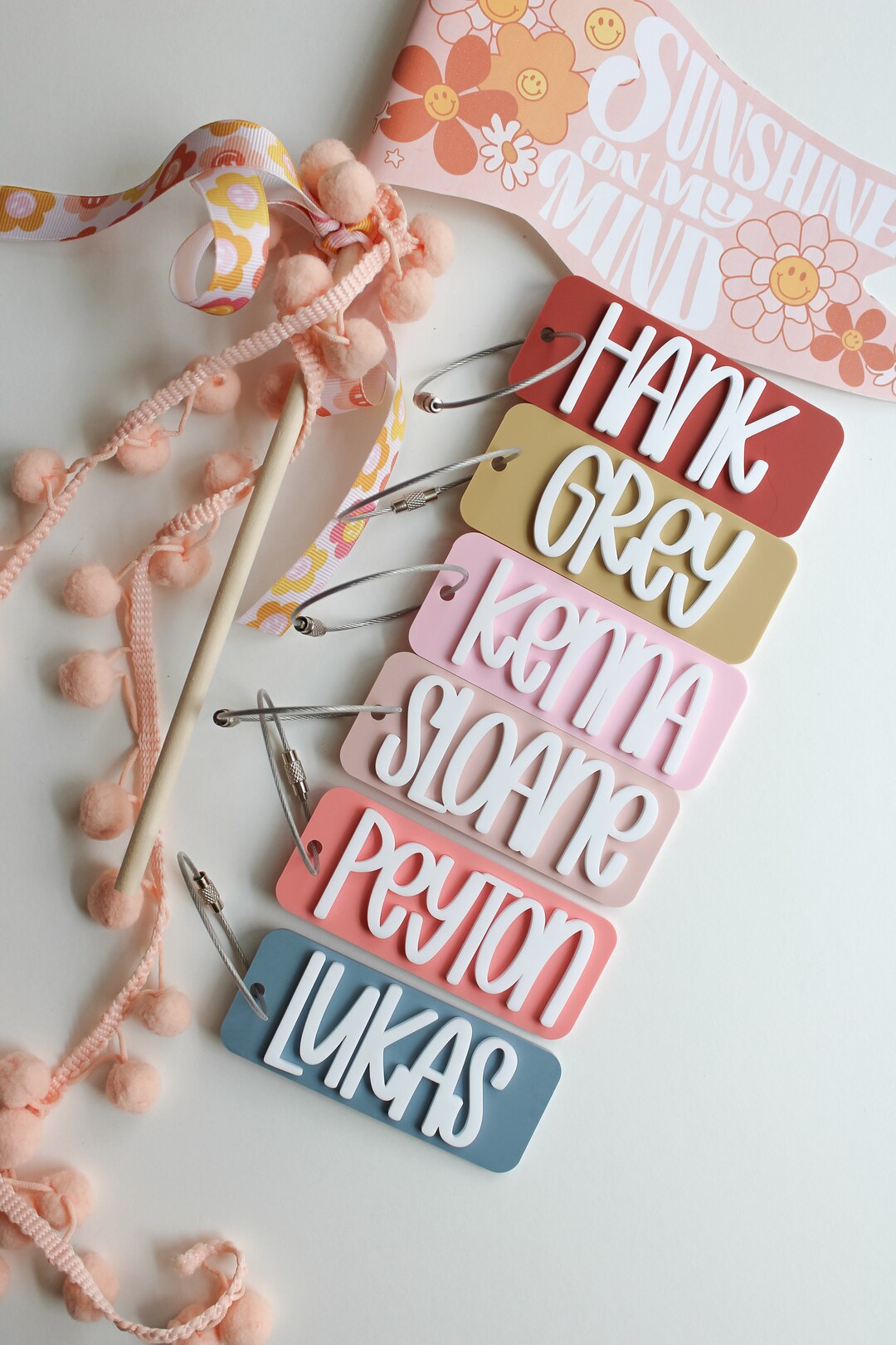 Backpack Tags, Acrylic Bag Tag Keychain, Personalized Bag Tag, Backpack ...