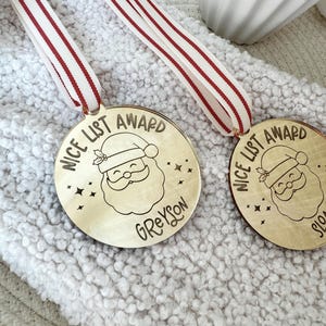 Nice List Award, Santa Approved, Nice List Medal, Certificate ...