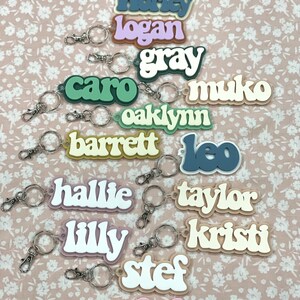 Backpack Tags Retro Acrylic Bag Tags Bag Tag Personalized - Etsy