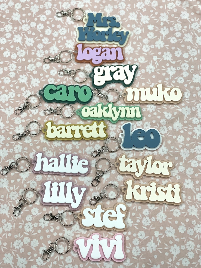 Backpack Tags Retro Acrylic Bag Tags Bag Tag Personalized - Etsy