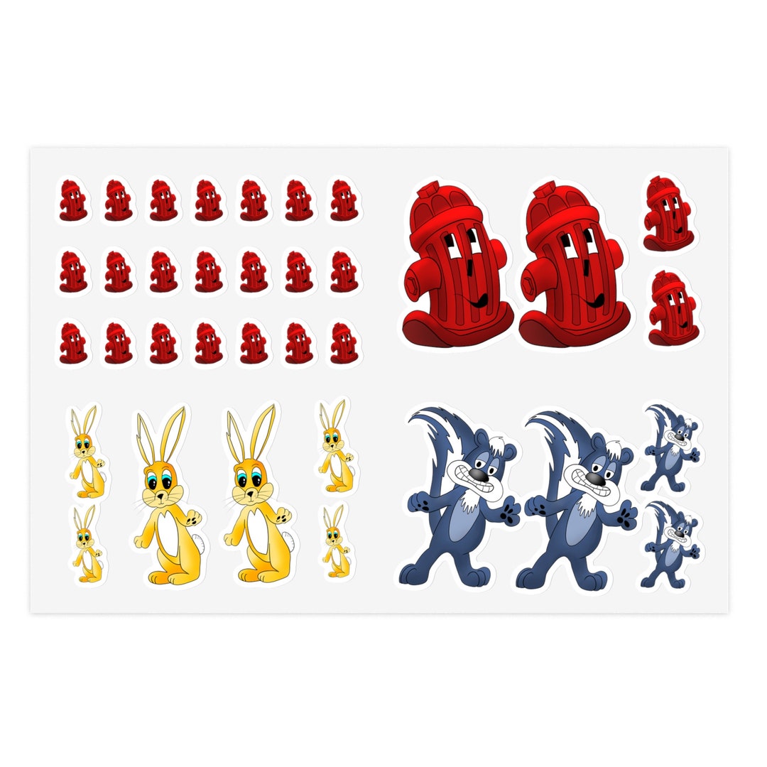 Frankie and His Friends Sticker Sheets - Etsy