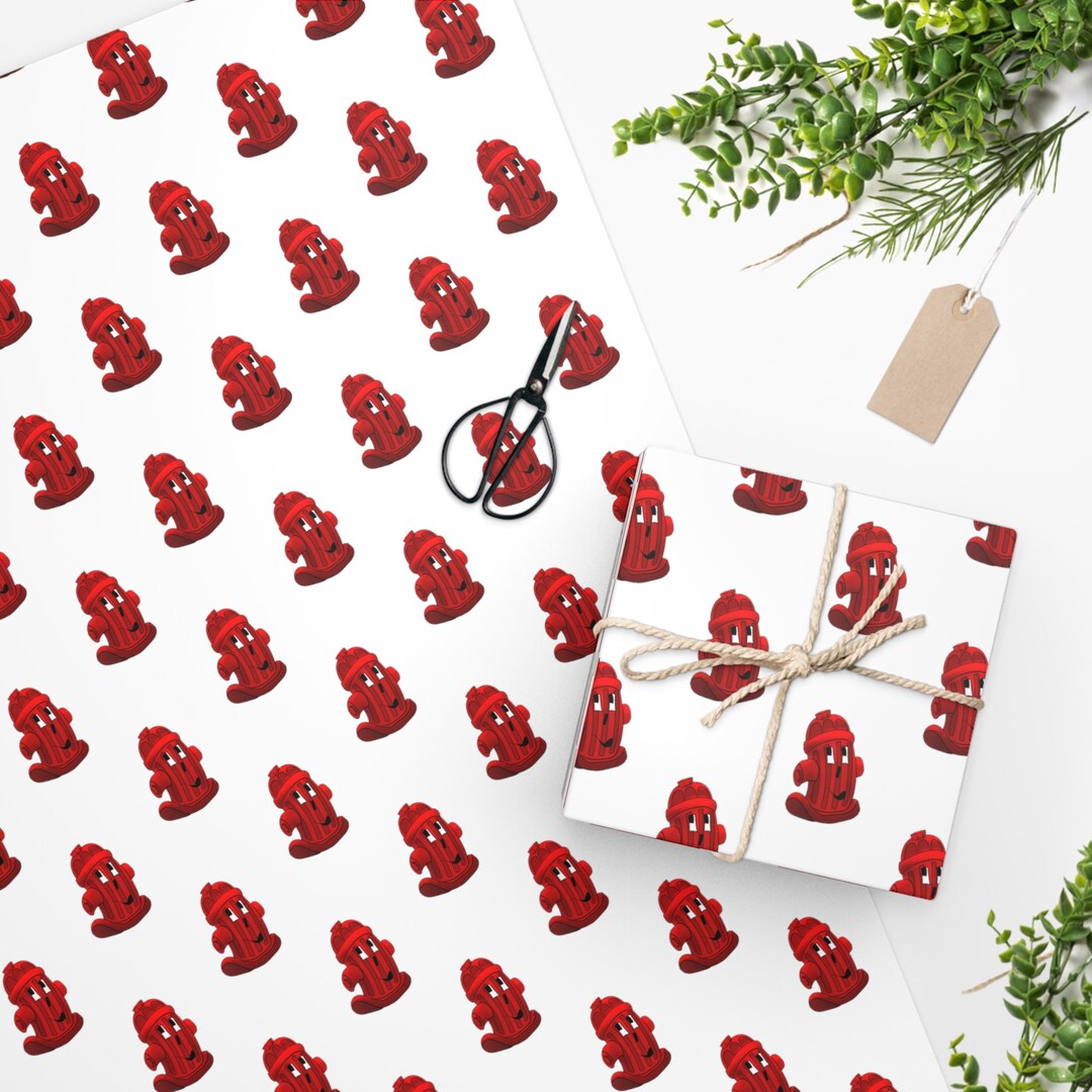 Frankie the Fire Hydrant Wrapping Paper - Etsy