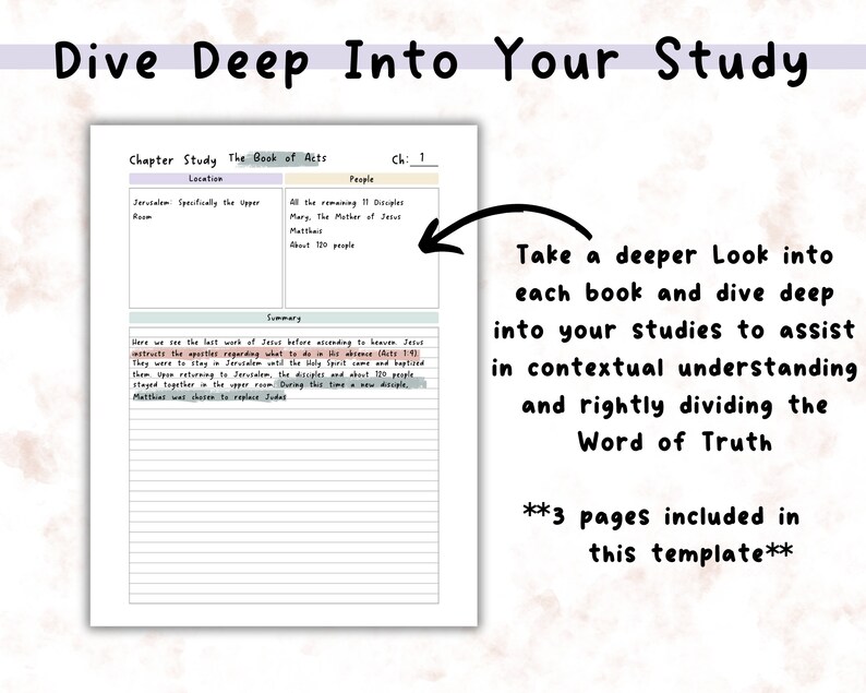 PRINTABLE Books Bible Study Worksheet Christian Daily - Etsy