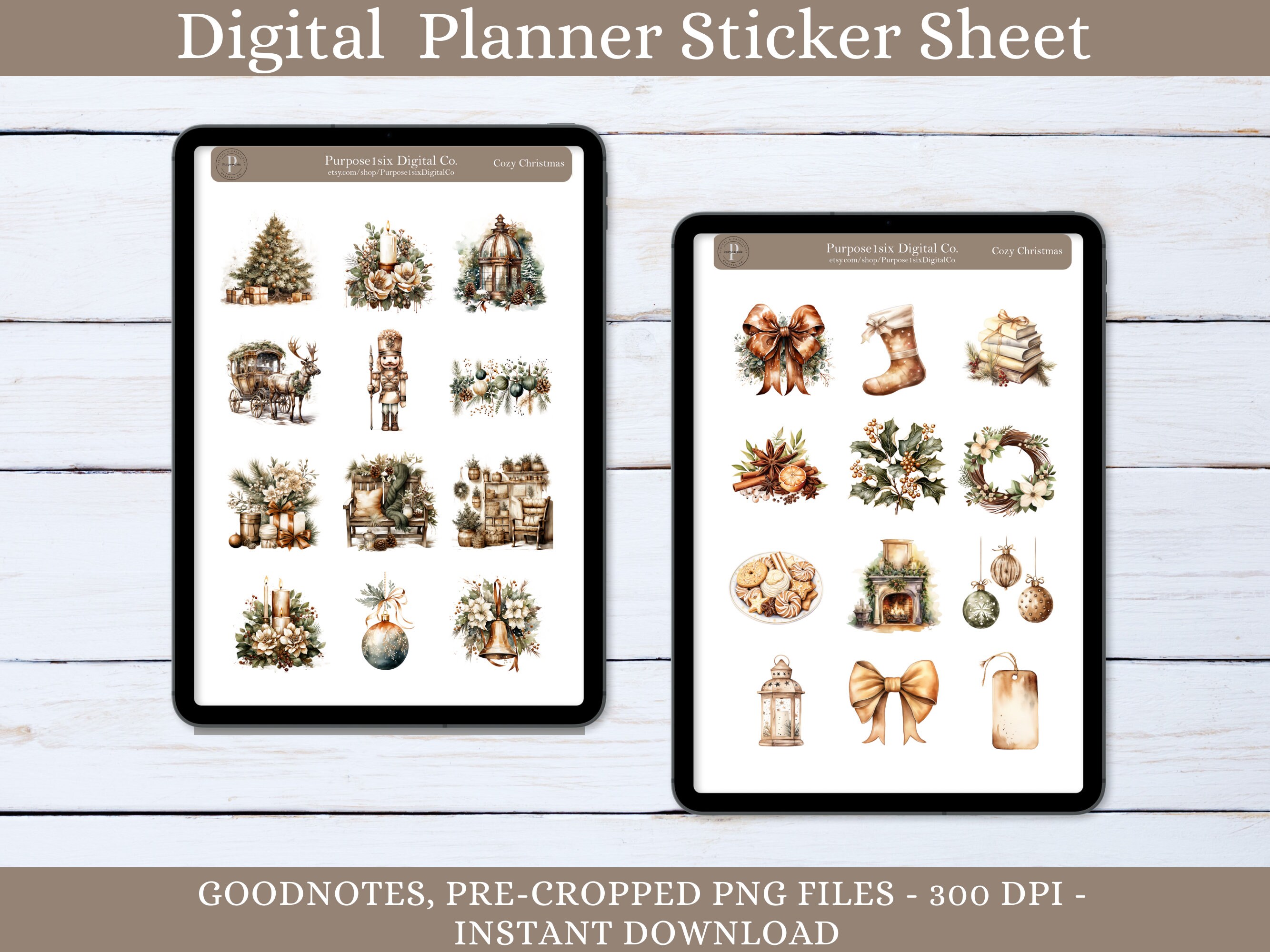 GOODNOTES, PRECROPPED Digital Sticker, December Digital Stickers ...