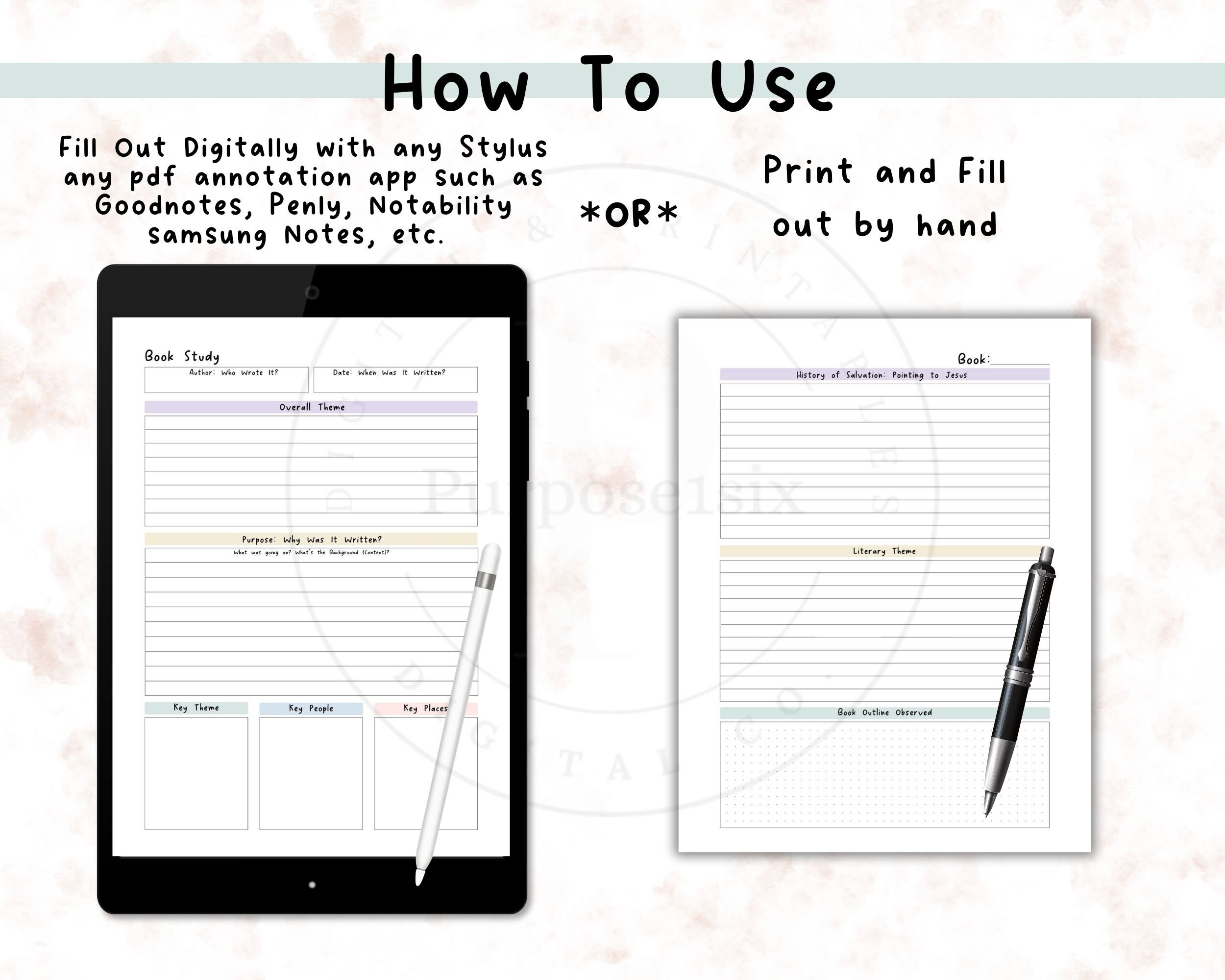 PRINTABLE, Books Bible Study Worksheet, Christian Daily Devotional ...