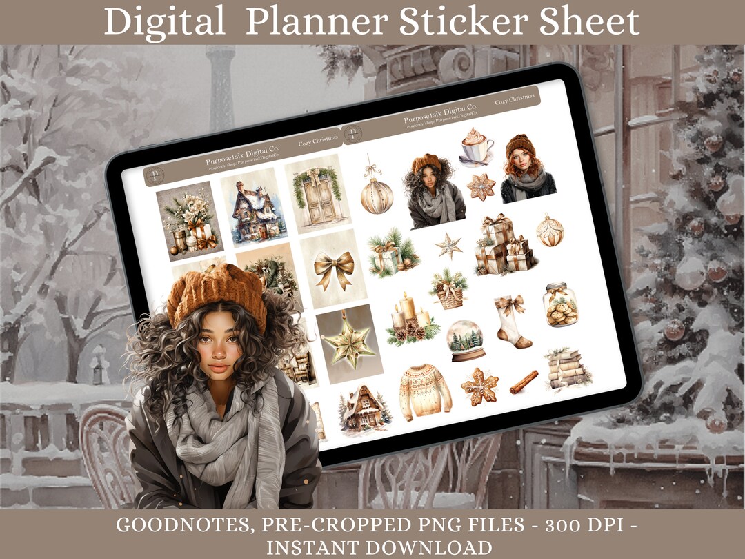 GOODNOTES, PRECROPPED Digital Sticker, December Digital Stickers ...