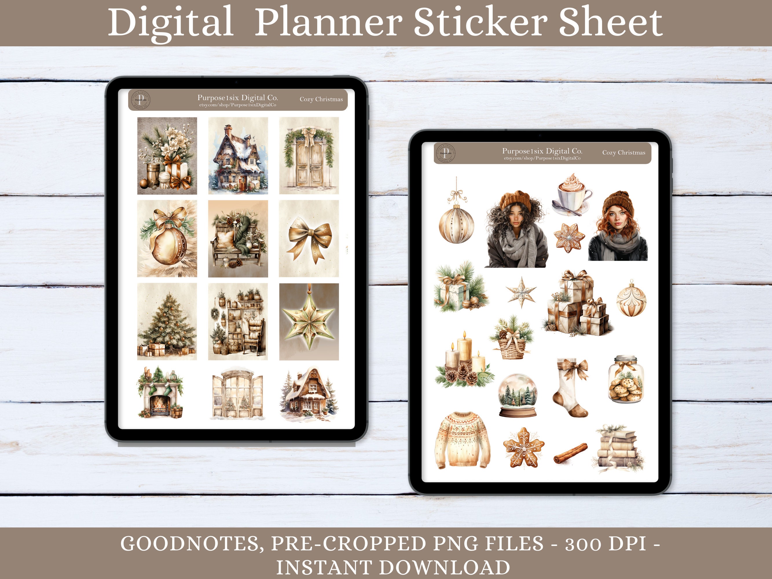 GOODNOTES, PRECROPPED Digital Sticker, December Digital Stickers ...