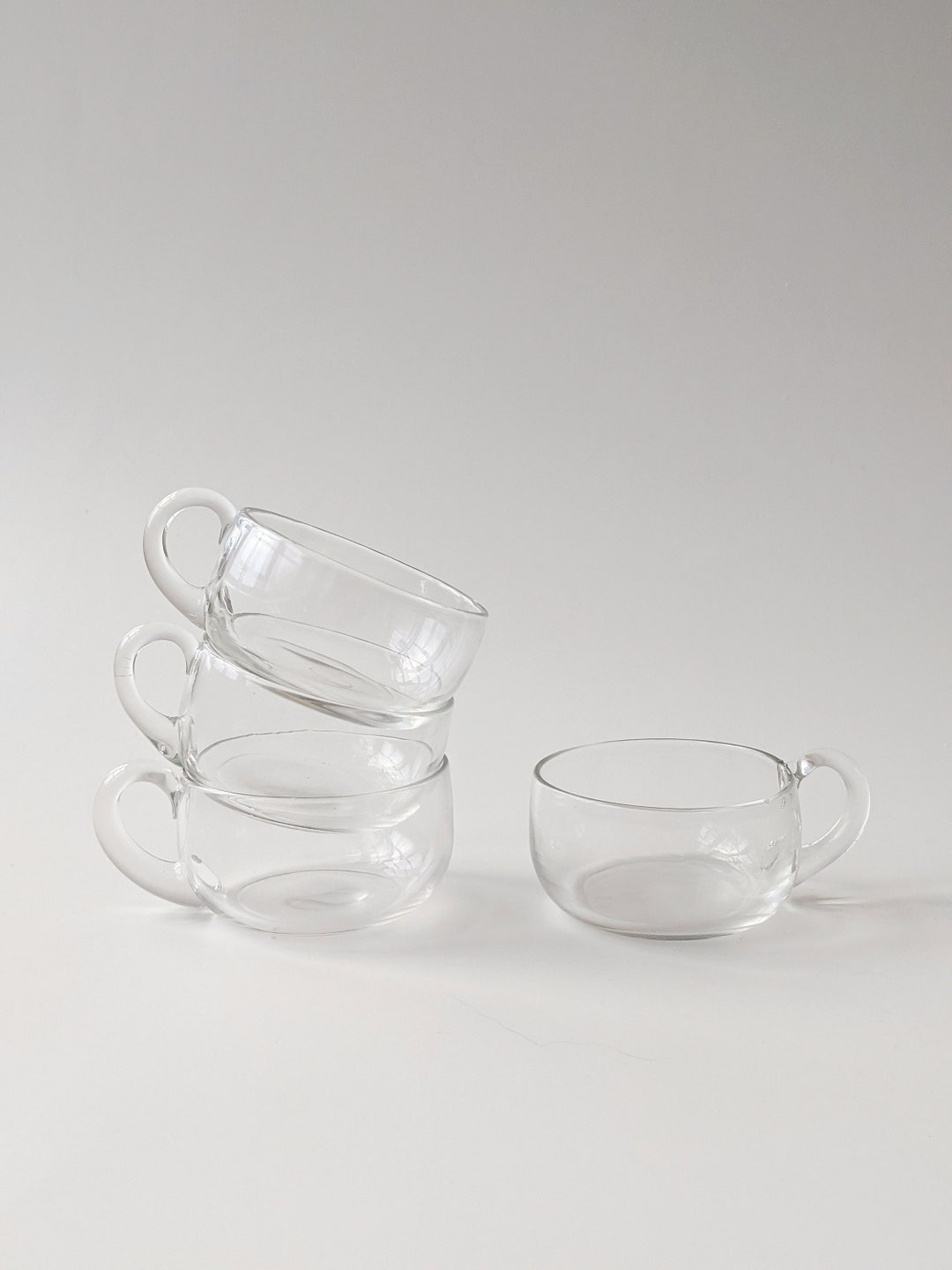 Vintage Mulled Wine Tiny Glass Cups Set of 4 Christmas Glögg Glass Mugs ...