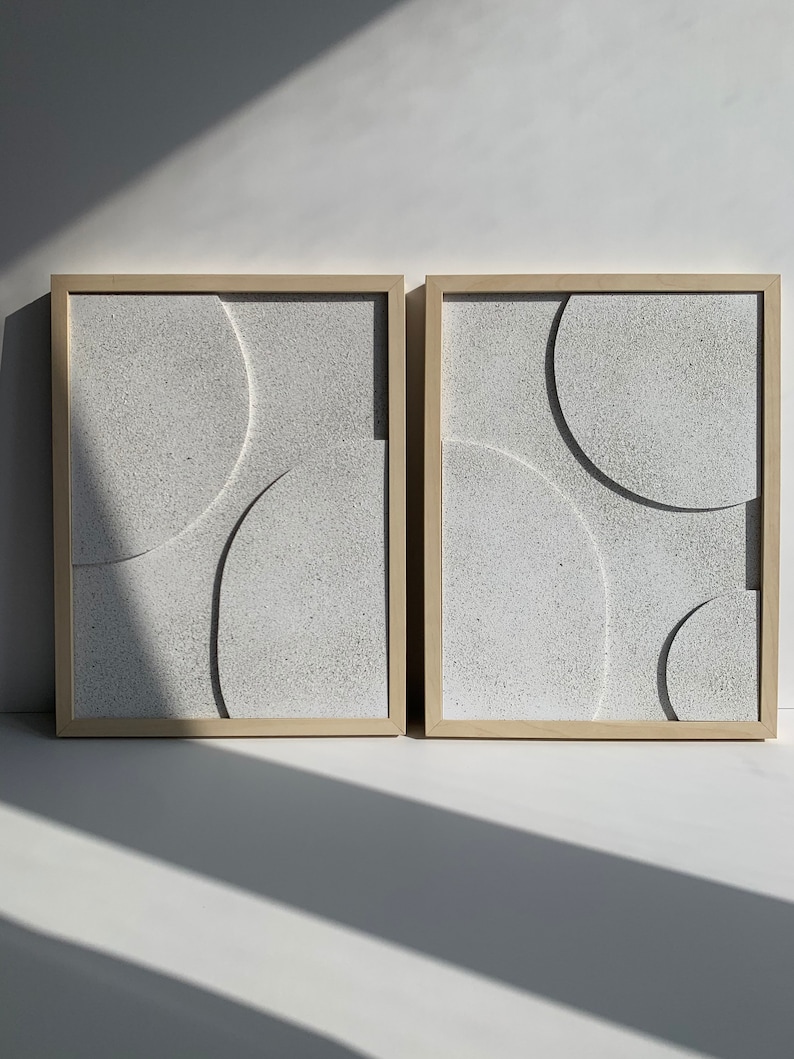 Set 3D Art With Granite Effect | Etsy