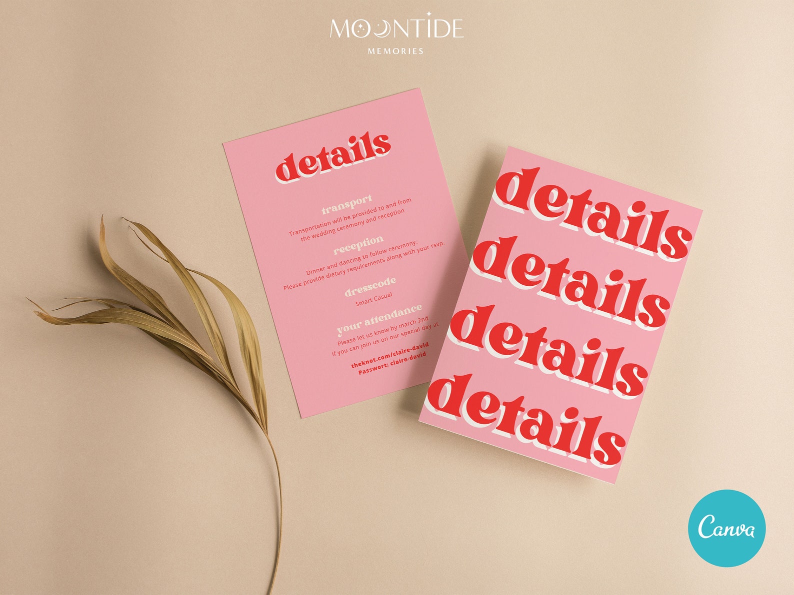 Colorful Retro Themed Wedding Invitation Set Printable | Etsy