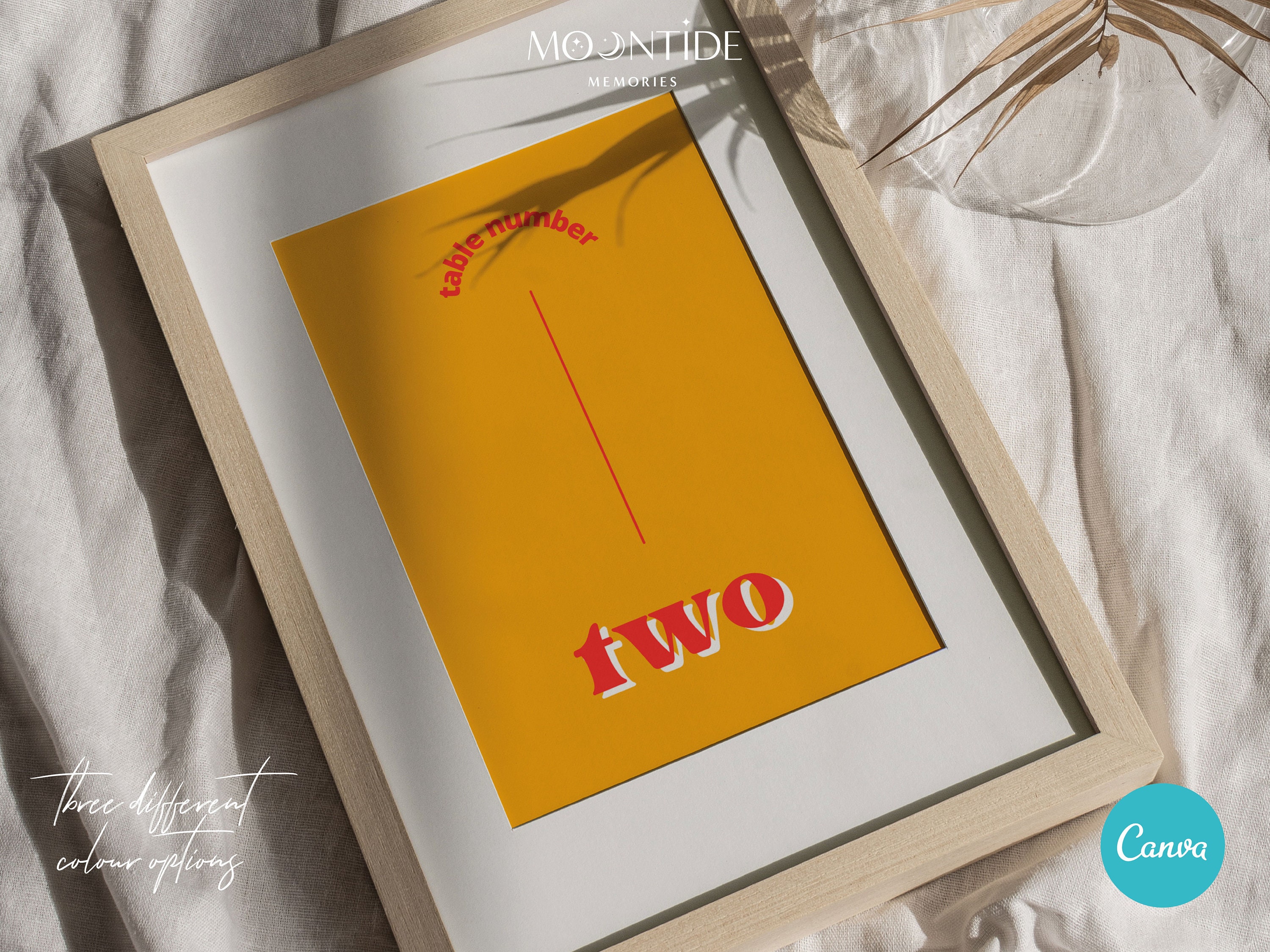 Retro Wedding Table Number Sign | 70s Style (digital Download) - Etsy