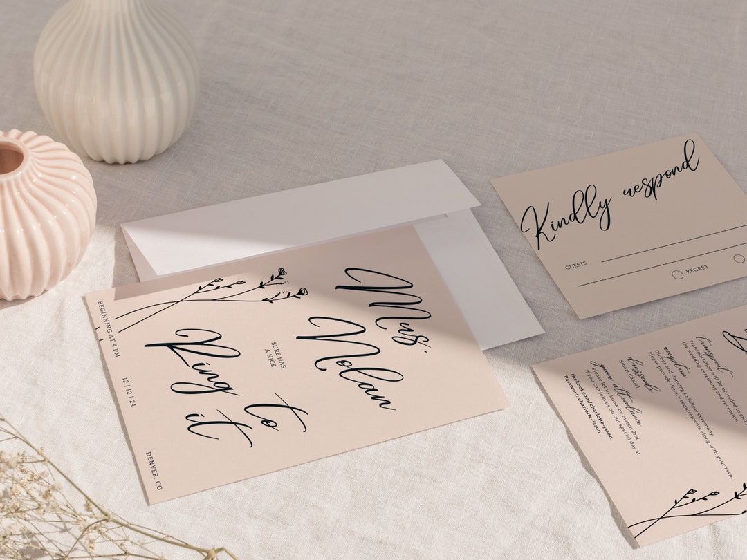 Modern & Elegant Wedding Invitation Set | Sophisticated Wedding Suite ...