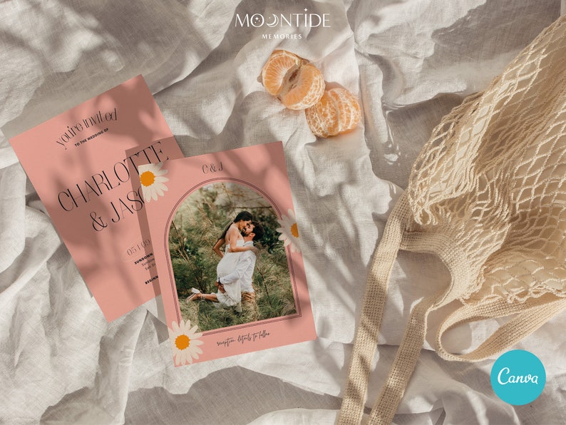 Colorful & Fun Wedding Invitation Set Printable Floral | Etsy