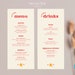 Colorful Retro Themed Wedding Menu | Printable Bright and Modern ...