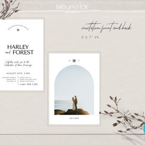 Clean and Modern Wedding Invitation Template Editable | Etsy