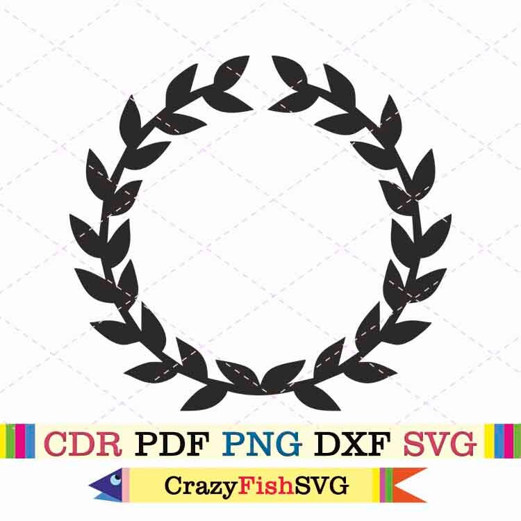 Laurel Wreath Svg Frame Floral Circle Border - Etsy