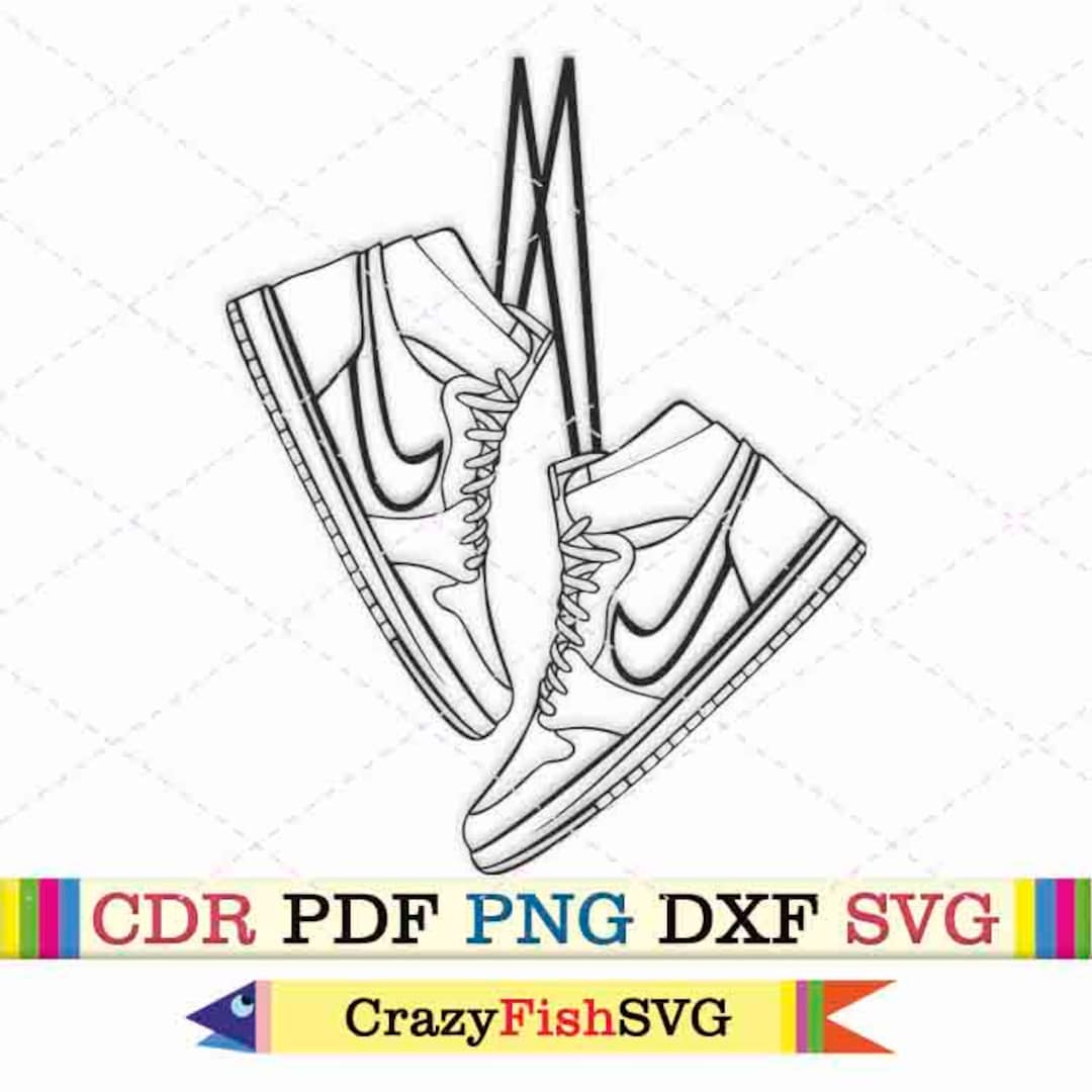 Jordan Svg Shoe Basketball Sport - Etsy Australia