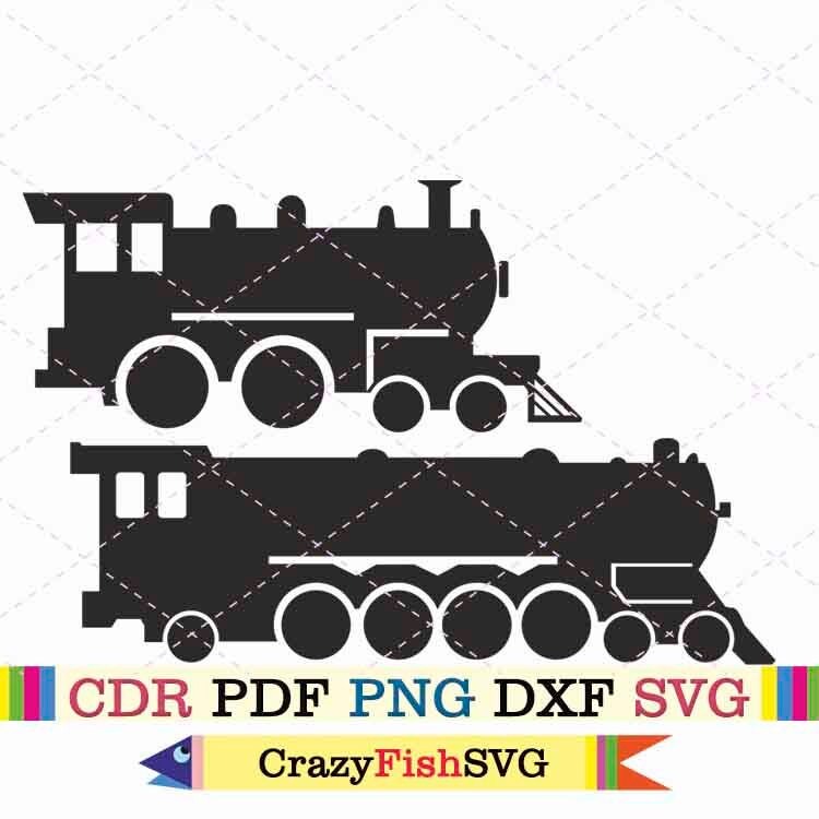 Train Svg Locomotive Clipart Vintage - Etsy