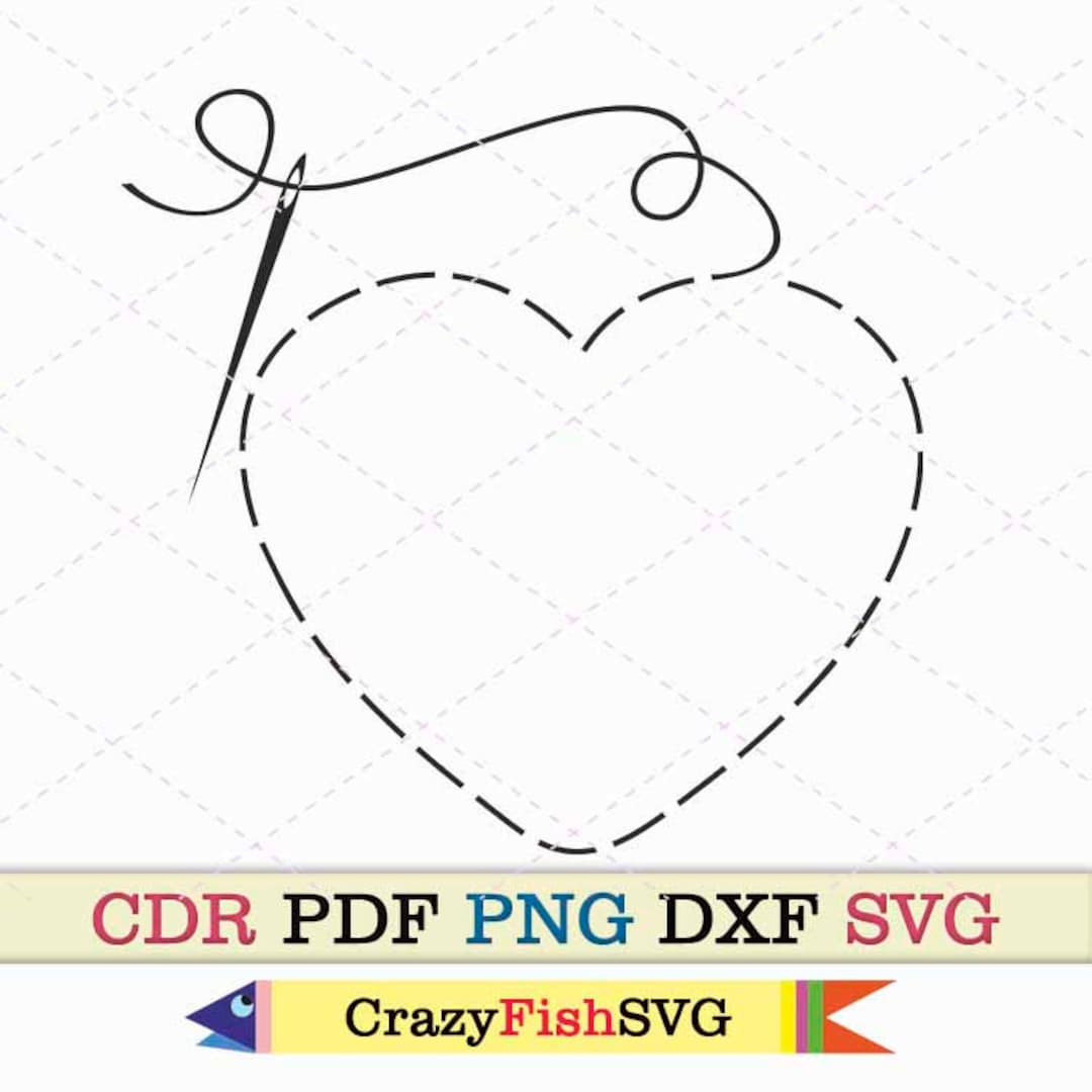 Stitch Svg Sewing Embroidery Crafting Machine Heart Needle - Etsy