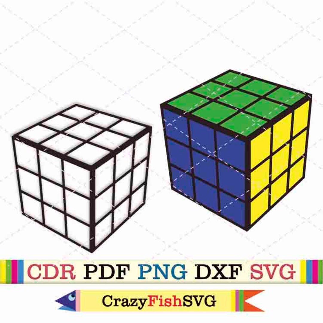 Rubiks Cube Clipart SVG Gamer - Etsy